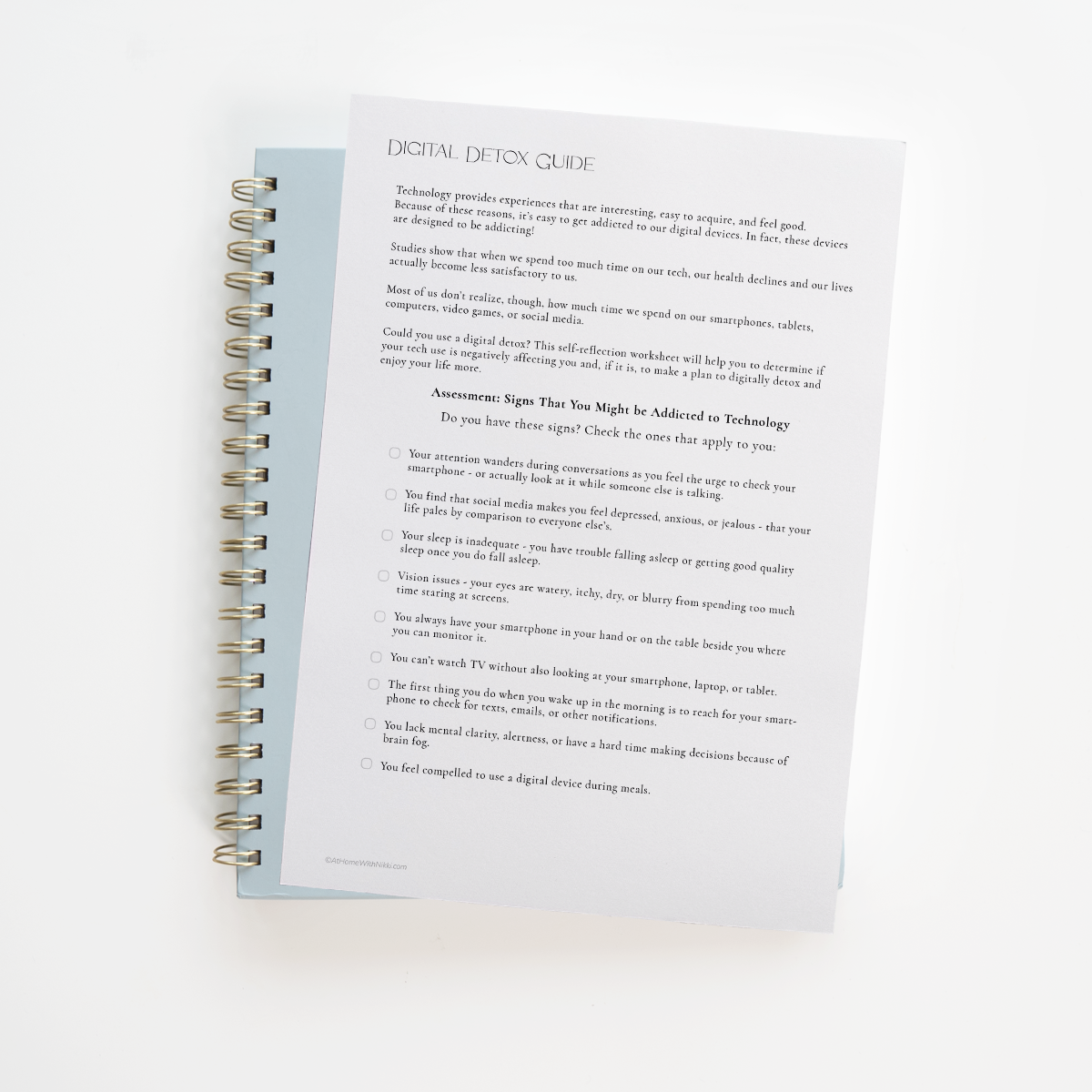 Digital Detox Guide – At Home With Nikki Printables