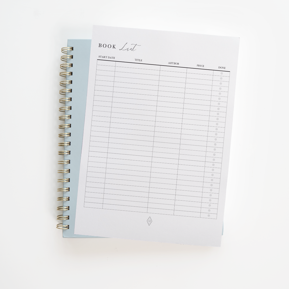 Book List Insert – At Home With Nikki Printables